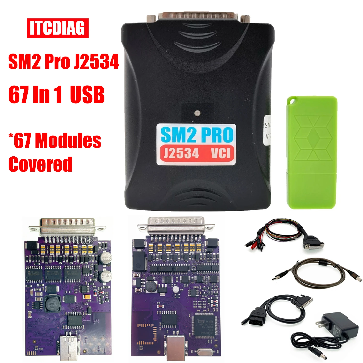 Sm2 Pro J2534 Vci Ecu Programmer Read&write Ecu 67in1 Flash Eeprom ...