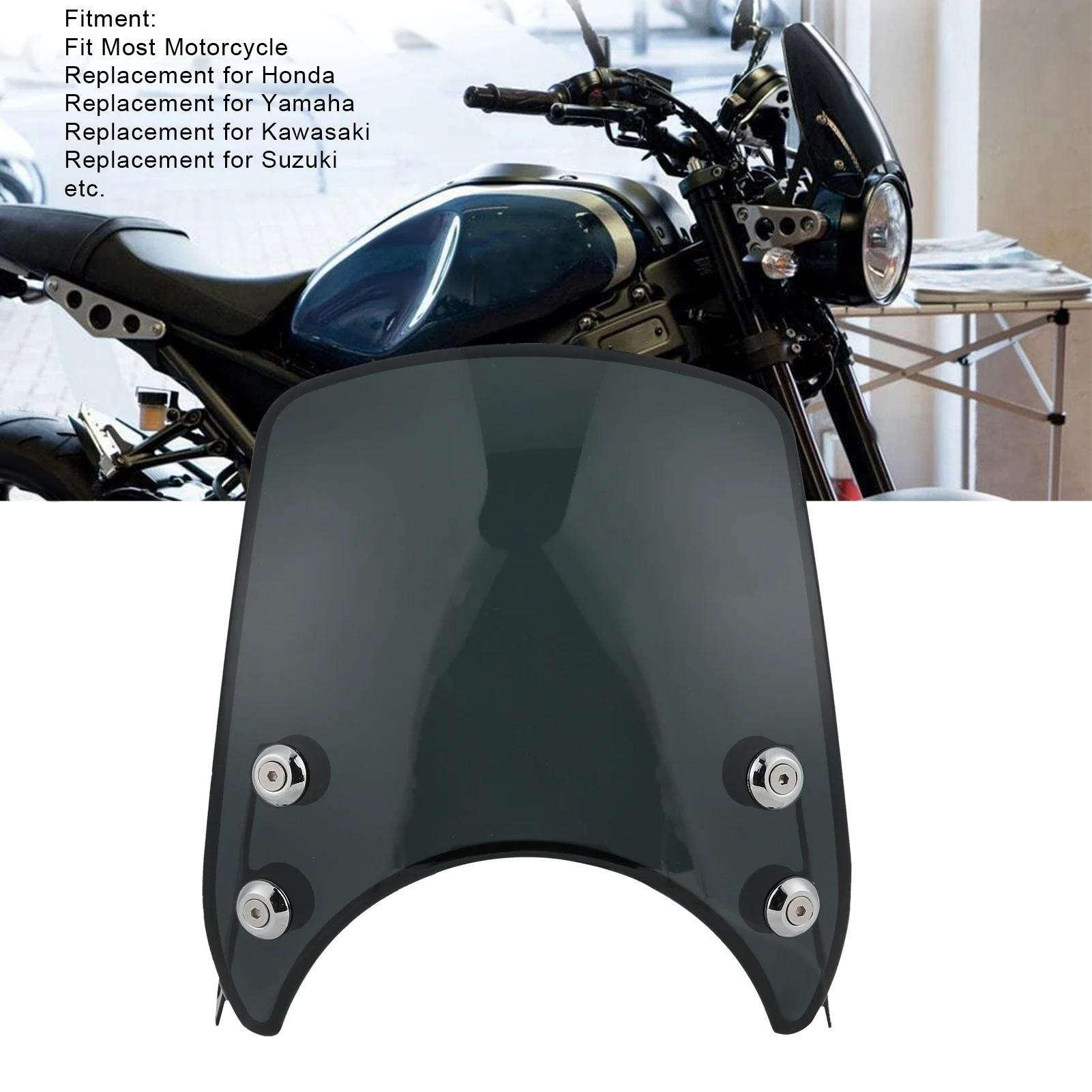 Retro-Motorcycle-Windshield-PC-Wind-Deflector-Universal-for-5-7in ...