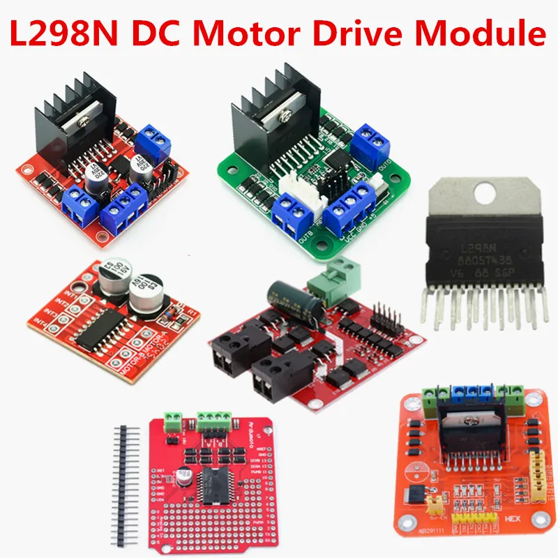 Módulo L298 L298N de doble puente DC, controlador de Motor paso a paso, escudo, placa ...