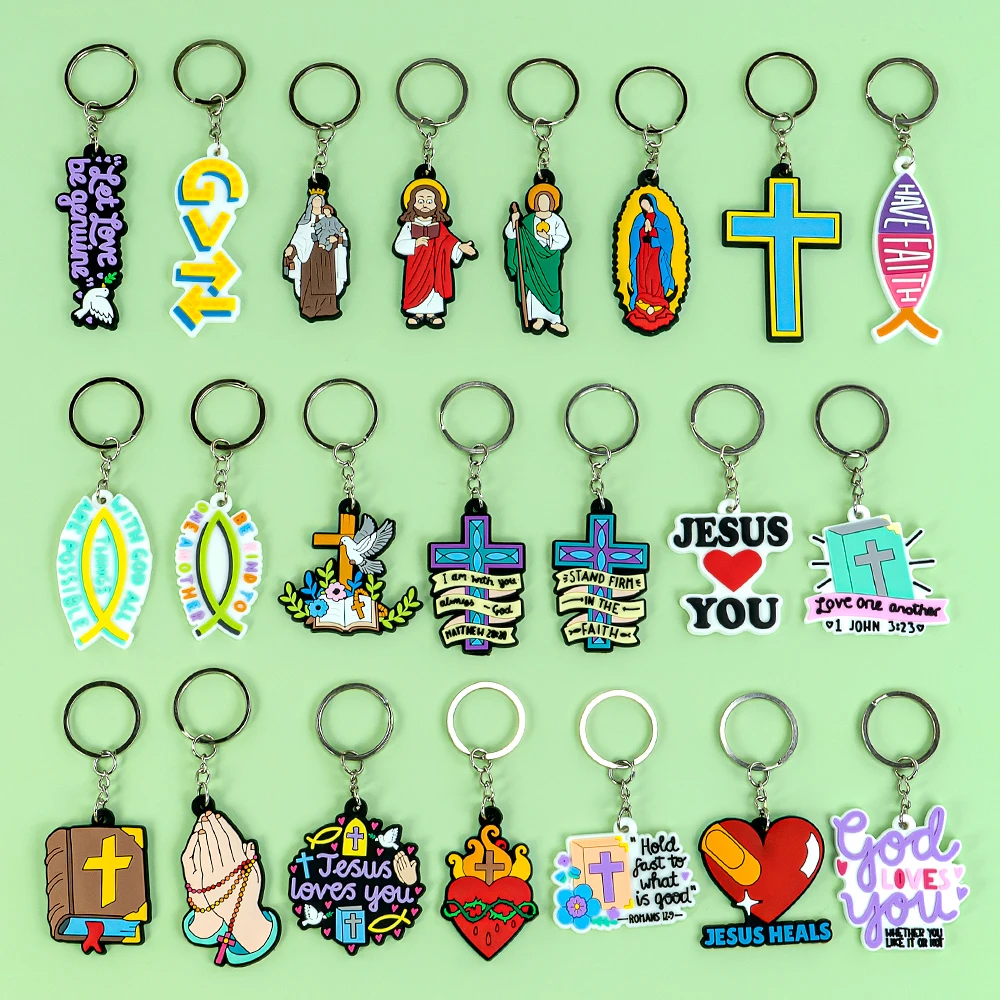1PCS-Religious-Series-Keychain-Cross-Bible-Keyring-Women-Men-Faithful ...
