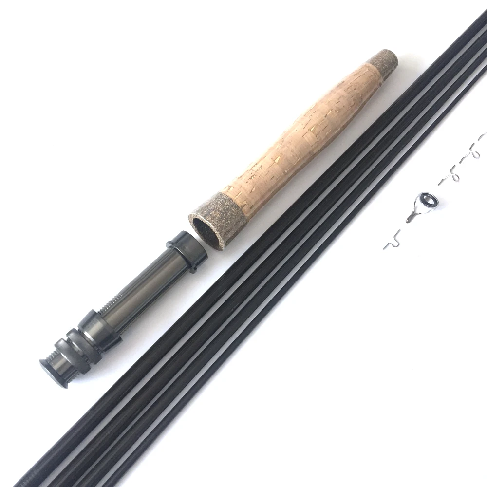 NooNRoo-IM6-9ft-5-6wt-4pcs-Fly-Rod-DIY-Kit-Transparent-Green-Black ...