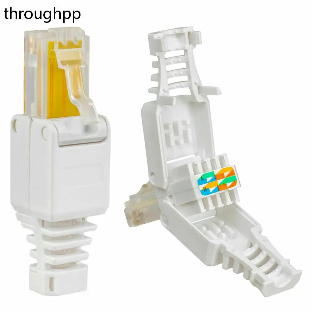 1PC-RJ45-CAT6-No-Crimp-Connector-Portable-Ethernet-Cable-Tool-less ...