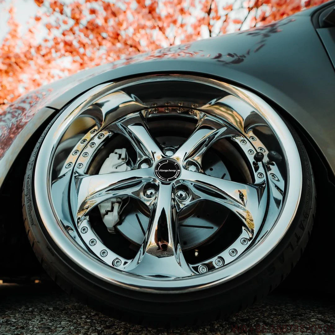 18 19 20 21 22 Inch 5x112 5x120 5x114.3 Custom Chrome 2 3 Piece Forged ...