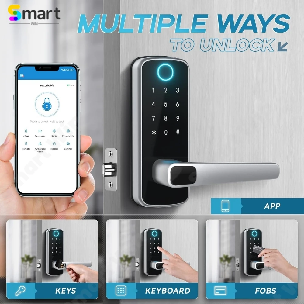 Smart-Door-Lock-Fingerprint-Digital-Electronic-Lock-App-BT-Remote ...