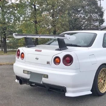 Carbon Fiber Rear Spoiler Leg SP Style For Nissan Skyline R34 GTR BNR34 ...