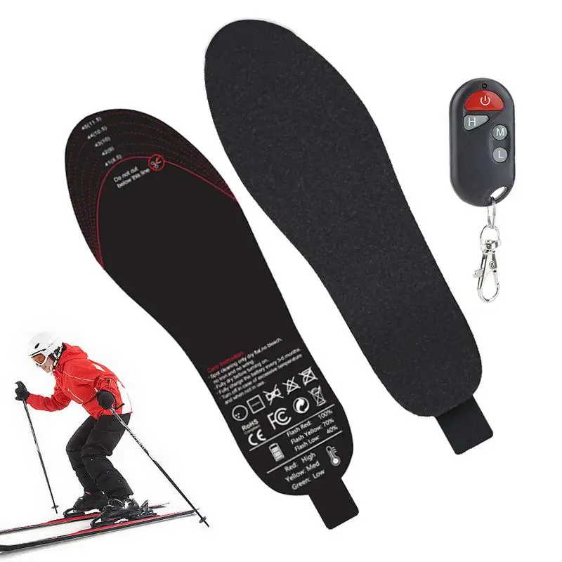 Electric-Heated-Insoles-Rechargeable-Adjustable-Temperature-Heated ...