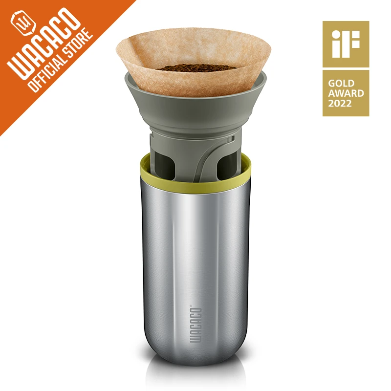 Wacaco Cuppamoka Coffee Pot, Portable Drip Coffee Maker With 10 Cone ...
