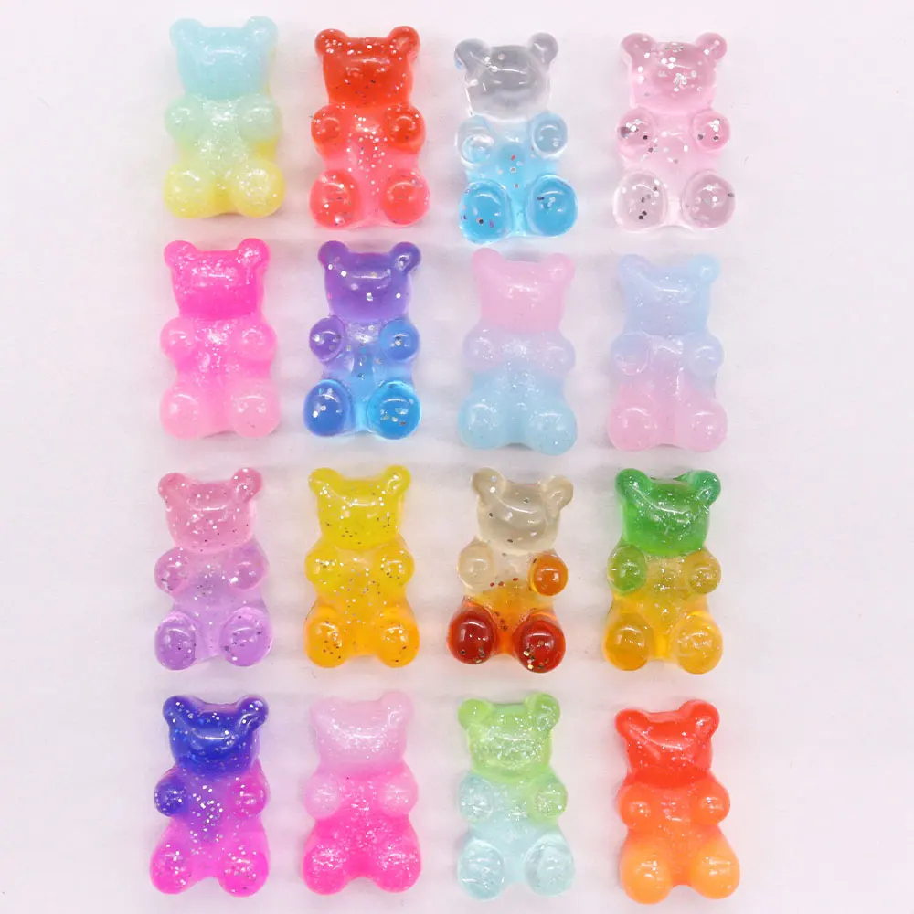 1-16Pcs-Mix-Cute-Crystal-Bear-Multicolor-Shoe-Button-Charms-Kids-Shoe ...