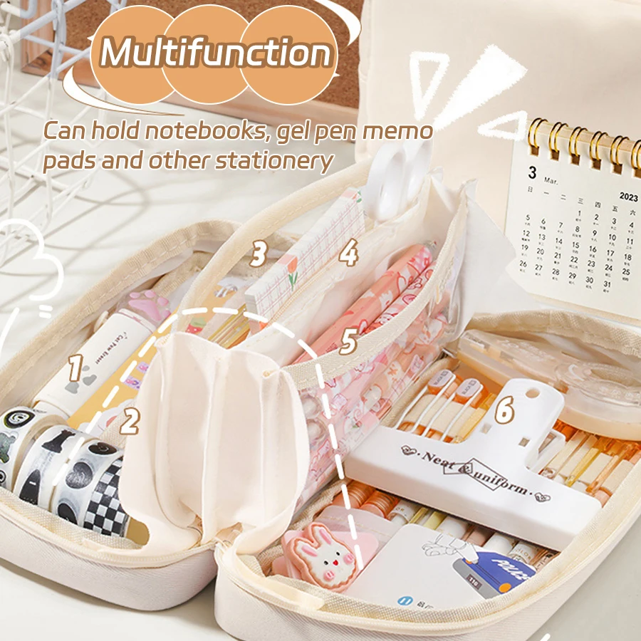 Kawaii-Volcanic-Pencil-Case-Expandable-Large-Capacity-Canvas-Cosmetic ...