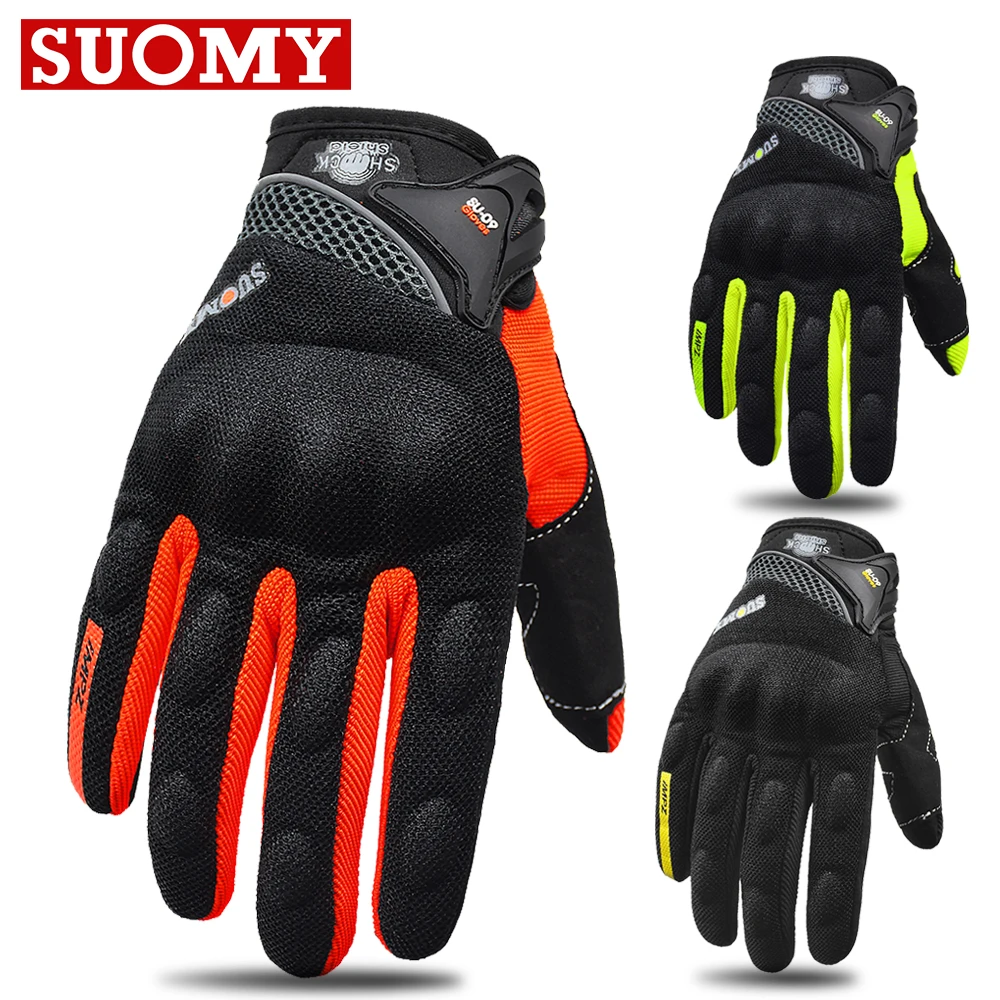 SUOMY Motorcycle Summer Gloves Breathable Touch Screen Motorbike ...