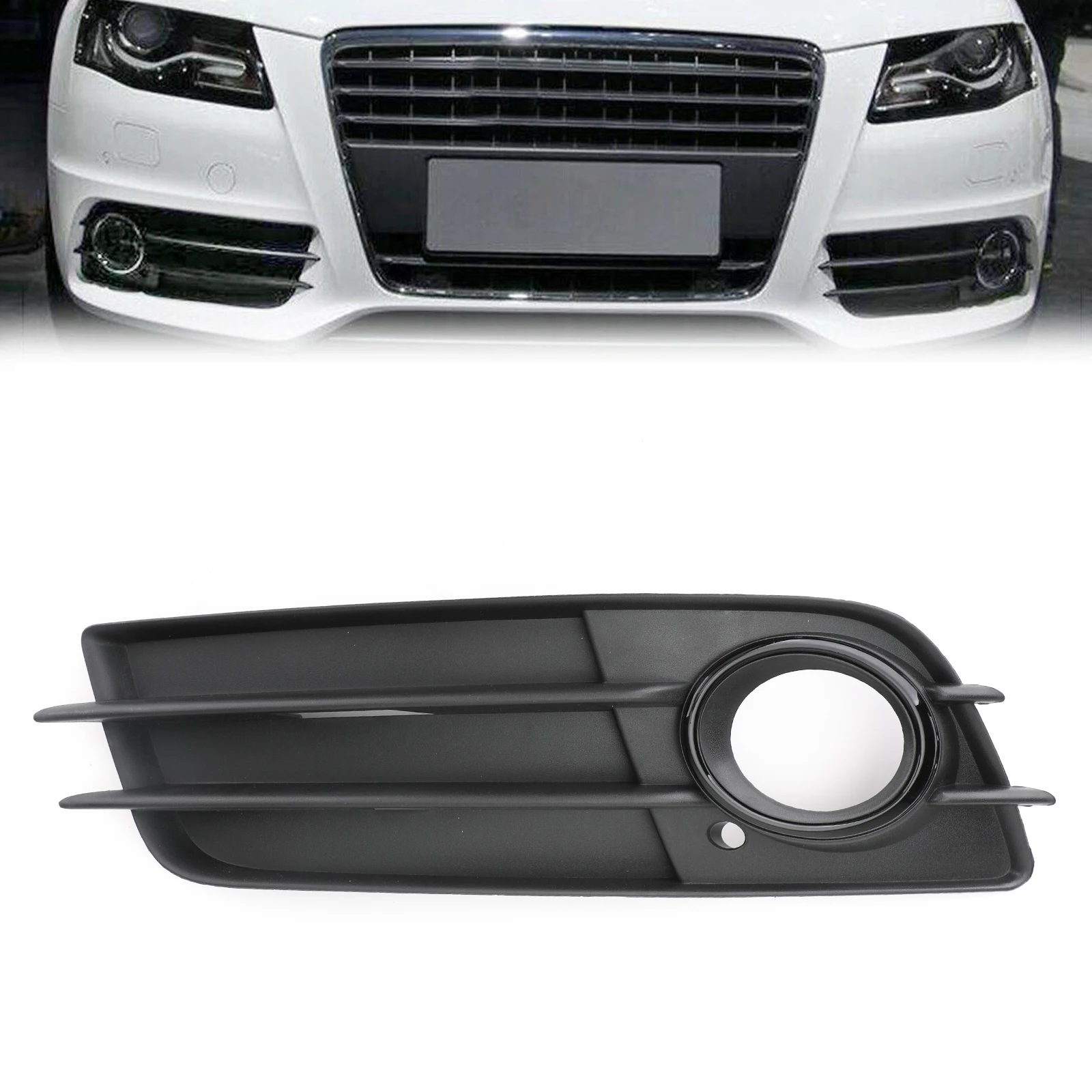 Areyourshop Left/Right Side Matte Black Fog Light Grill S-Line Bumper ...