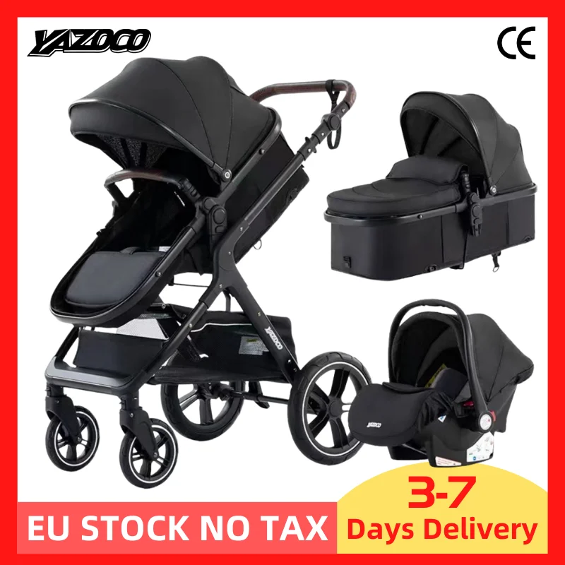 New-Luxury-Baby-Stroller-3-in-1-Portable-Travel-Baby-Carriage-Fold-Pram ...