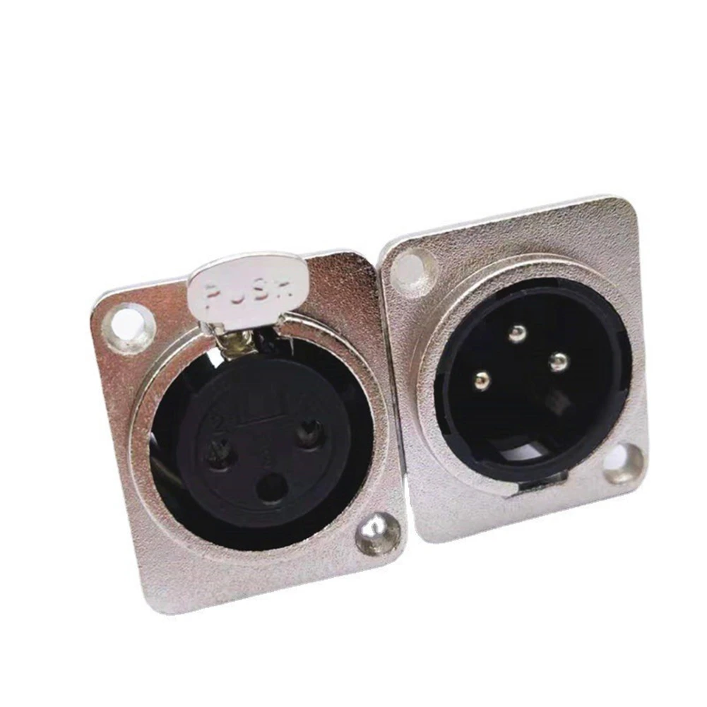 3Pin-XLR-Socket-Male-Female-Panel-Mount-Chassis-Socket-Audio-Microphone ...