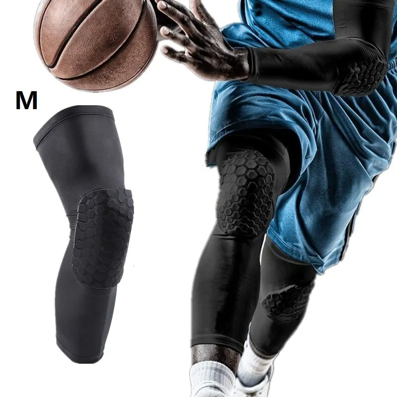 Basketball-Knee-Pads-Protector-Compression-Sleeve-Honeycomb-Foam-Brace ...