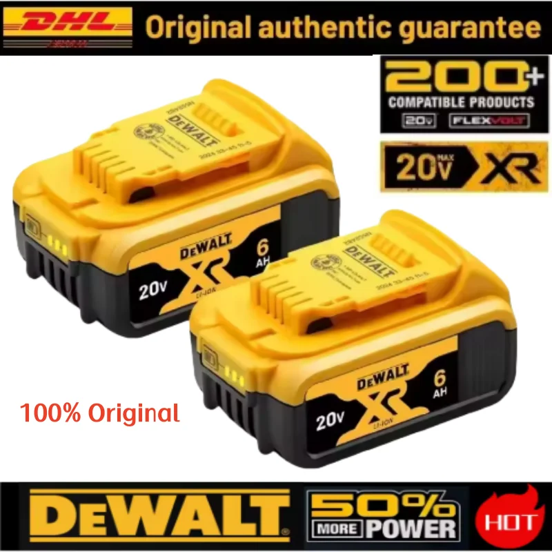 오리지널 디월트 6Ah 20V 배터리 교체 가능 DCD887 DCD805 DCF860 Dcd796 DCG406 DCF880 ...