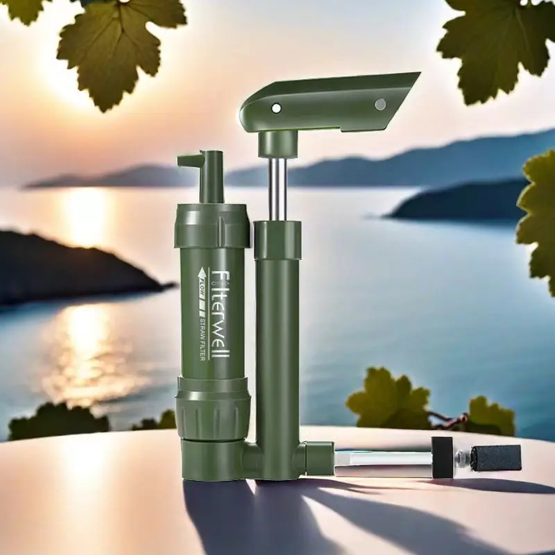 Filterwell-Mini-Hand-Pump-Camping-Water-Filter-Straw-Portable-Clearner ...