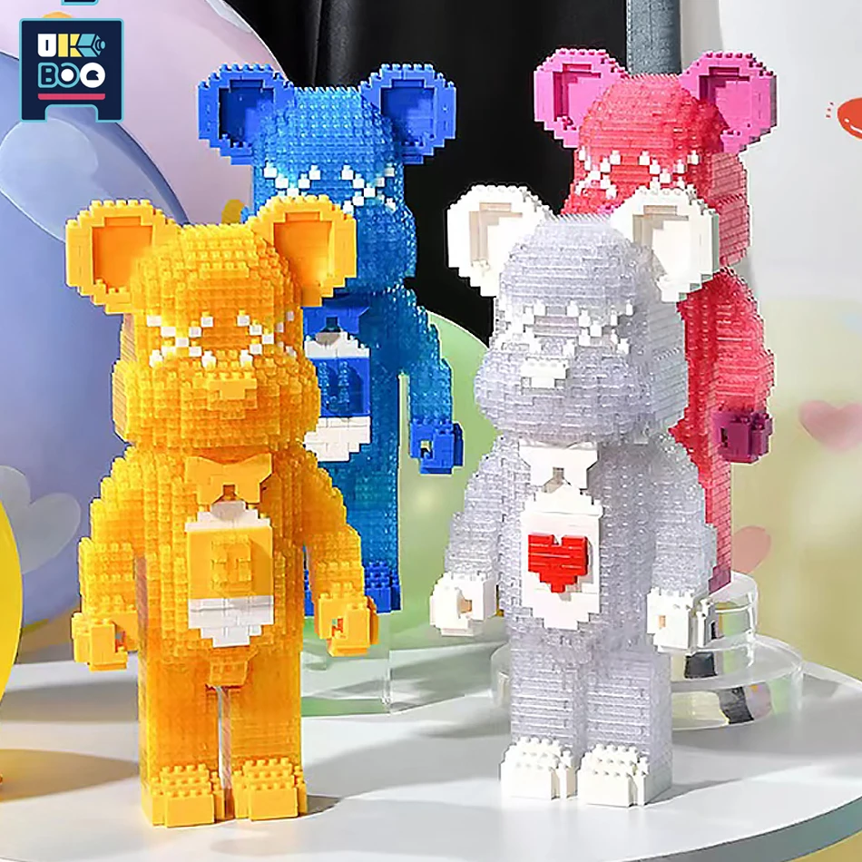 1469PCS-Bearbrick-Microparticles-Love-Cartoon-Bear-Building-Blocks-MOC ...