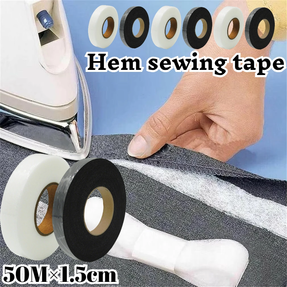 50-200M Roll Non-woven Double-side Interlining Adhesive Fabric Cloth ...