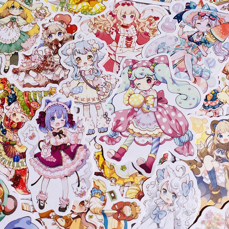 53pcs-pack-Kid-Student-stationery-Sticker-Album-Girl-Paper-Sticker-Di ...