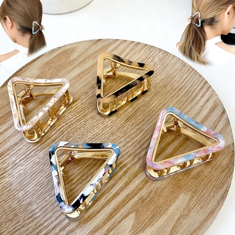 New Fashion Korean Ladies Hair Accessories Elegant Triangle Hair Clip ...
