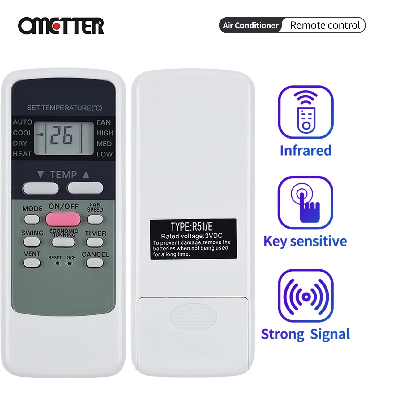 New-Universal-Air-Conditioner-Remote-Control-Controller-for-R51M-R51-E ...
