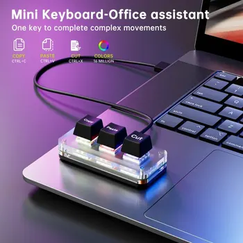 Programming Mini Keyboard RGB 3 Keys Macro Copy Paste Mini Button ...