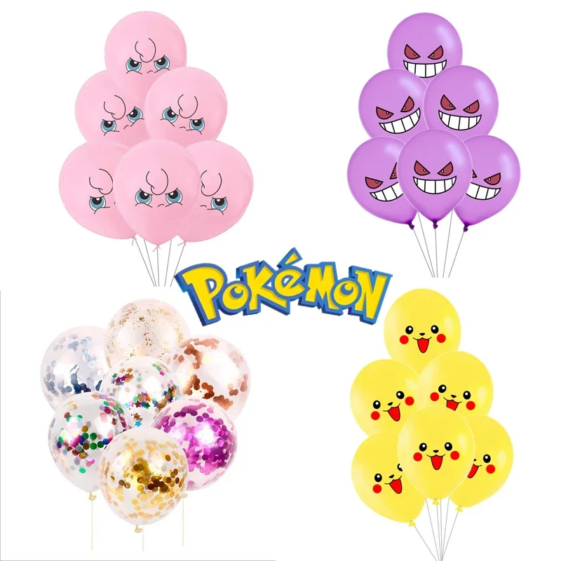 Pokemon-Pikachu-Gengar-Latex-Balloons-Cartoon-Anime-Birthday-Party ...