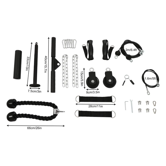 Cable Weight Pulley System Home Gym Equipment Fitness Pulley Cable ...