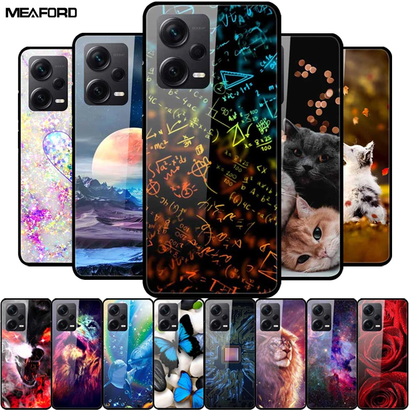 Tempered-Glass-Cases-For-Redmi-Note-12-Pro-Plus-5G-Covers-Note12-Hard ...