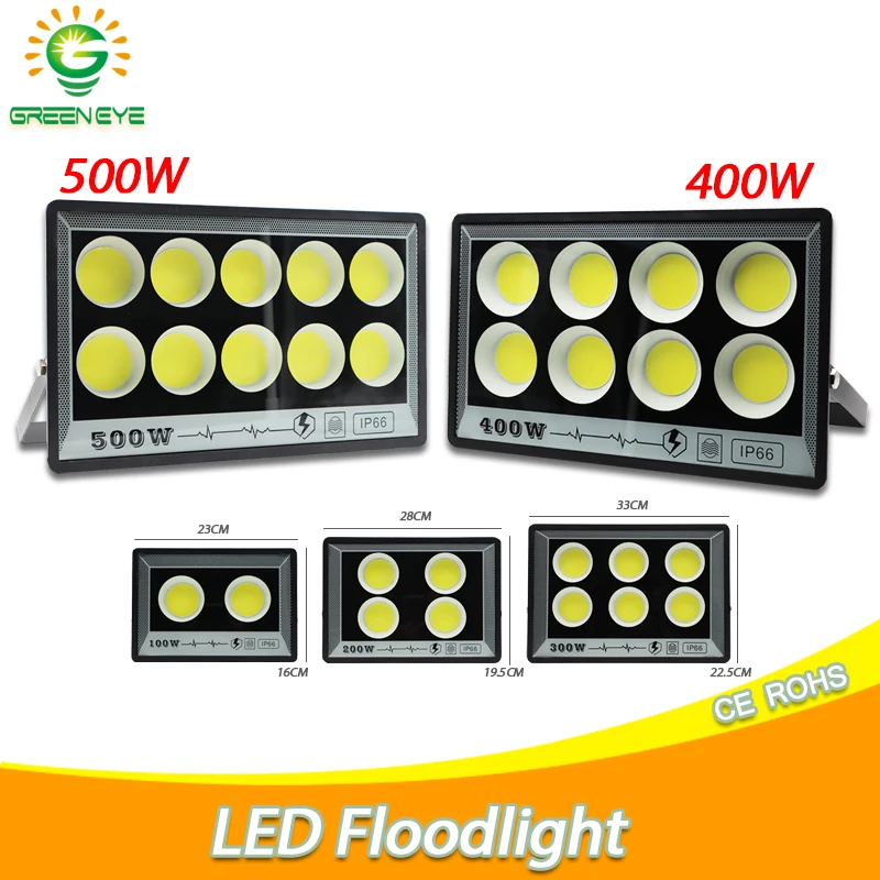 LED FloodLight 220V 50W 100W 200W 300W 500W Waterproof High Bright ...