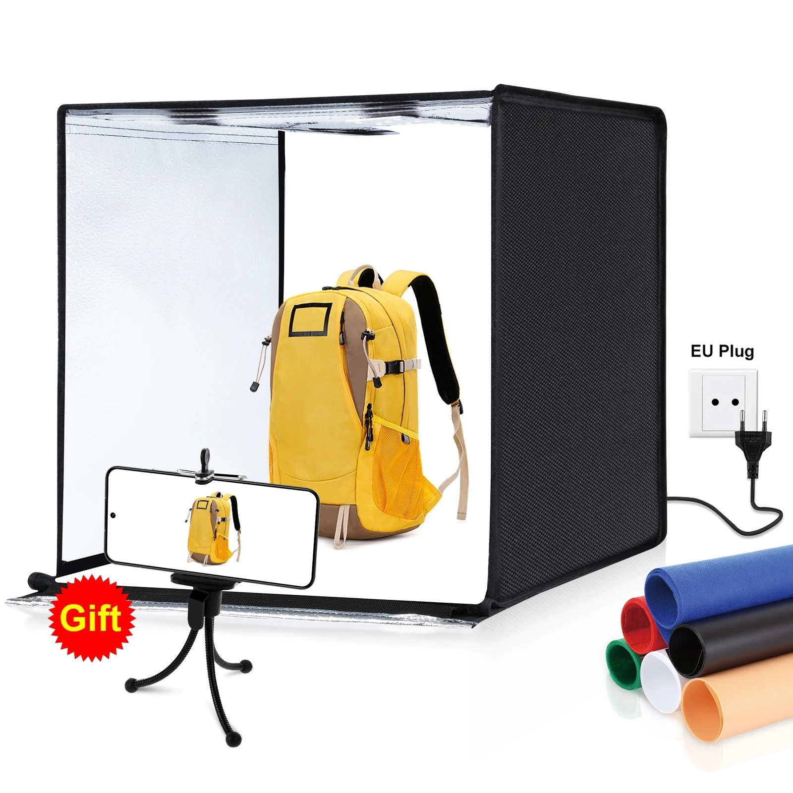 PULUZ-60cm-Photo-Studio-Box-Portable-Light-Soft-Box-LED-5500K-White ...