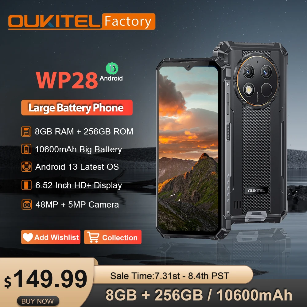 OUKITEL-WP28-Smartphone-robusto-celular-8GB-256GB-10600mAh-Android-13-C ...