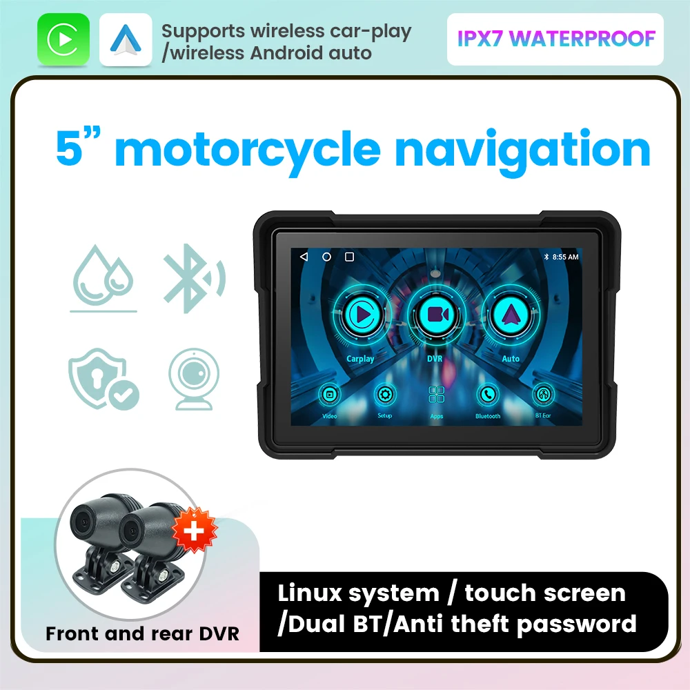 Wireless-CarPlay-Motorcycle-Android-Auto-5-inch-Motorcycle-GPS ...