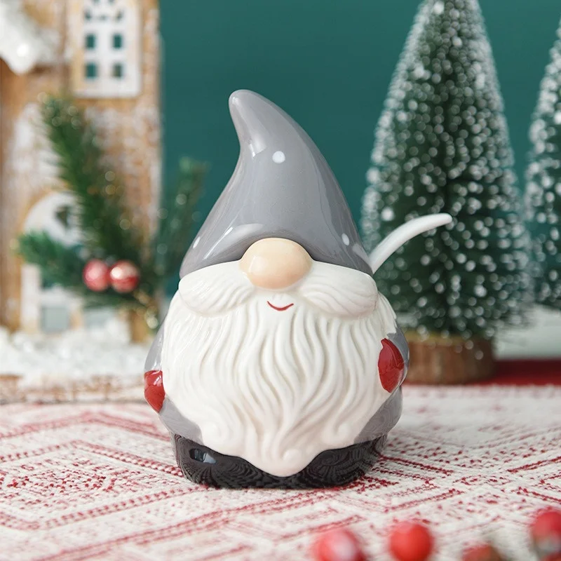 Santa-Claus-Ceramic-Seasoning-jar-Sealed-Jar-with-Lid-Household ...