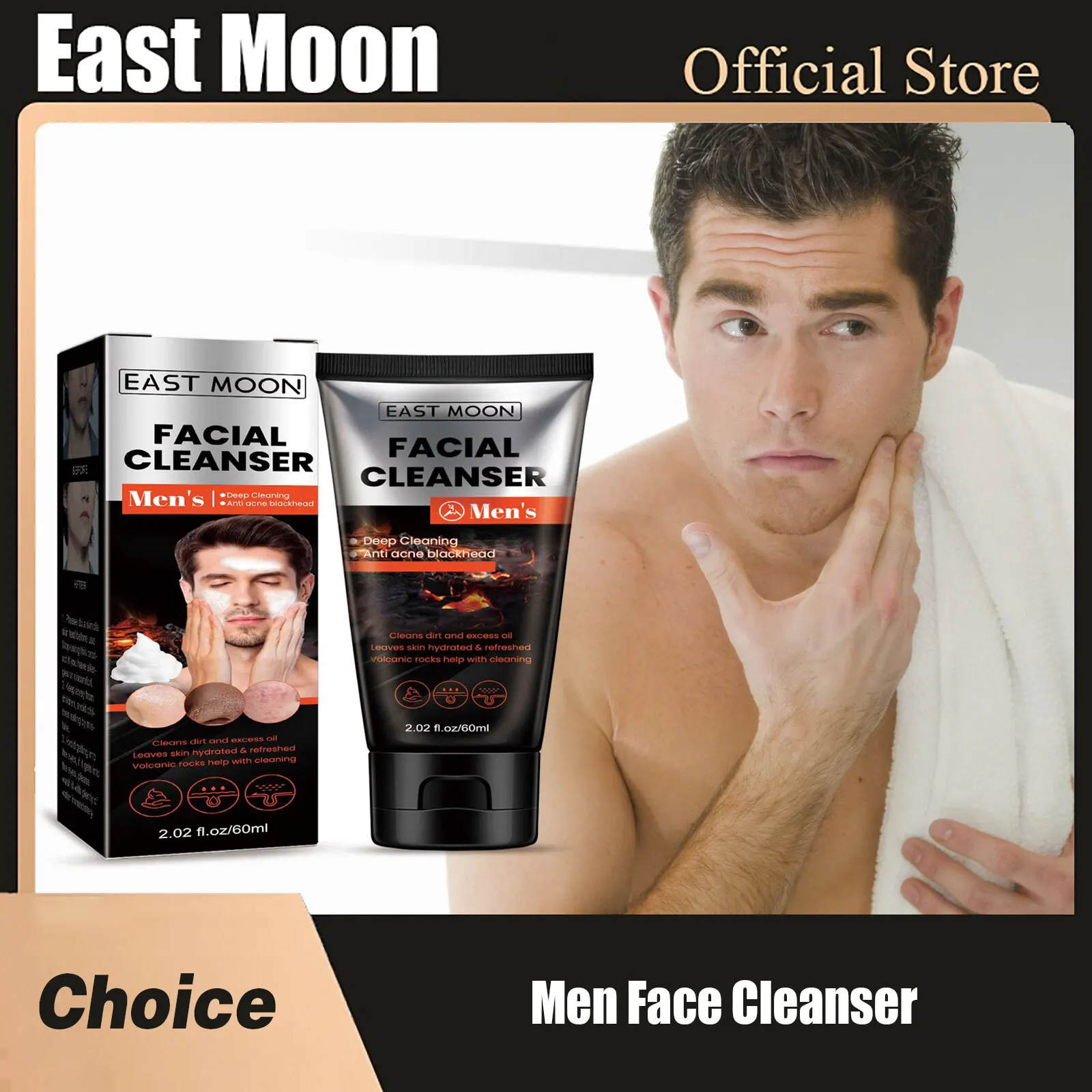 Volcanic-Mud-Facial-Cleanser-Deep-Cleaning-Oil-Control-Moisturizing ...