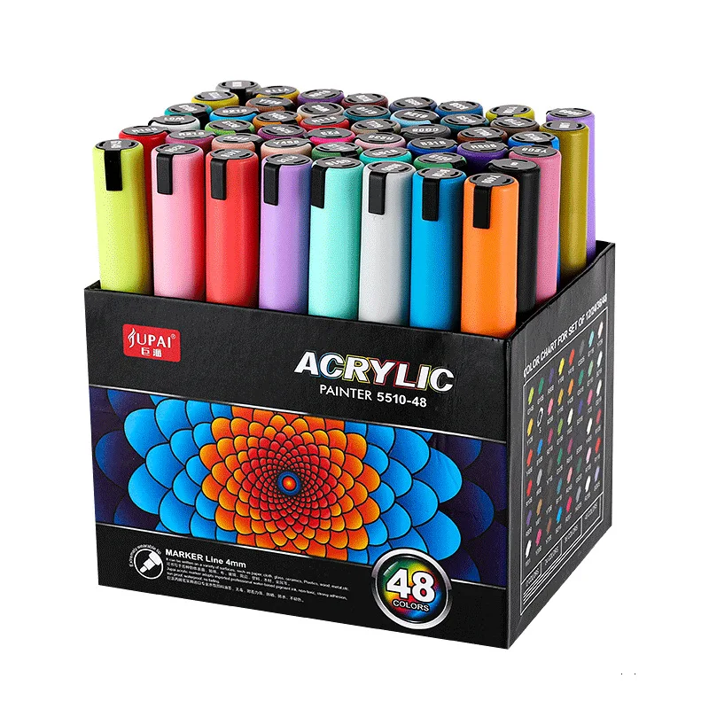 30-Farben-Kunst-Marker-Acrylfarbe-Stifte-Pinsel-Stift-Stein-Stein ...