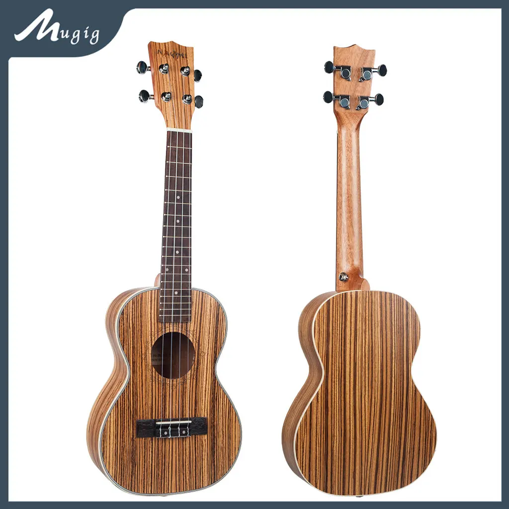 23-Concert-Zebrawood-Ukulele-Okoume-Ukelele-Neck-4-String-Hawaii-Guitar ...