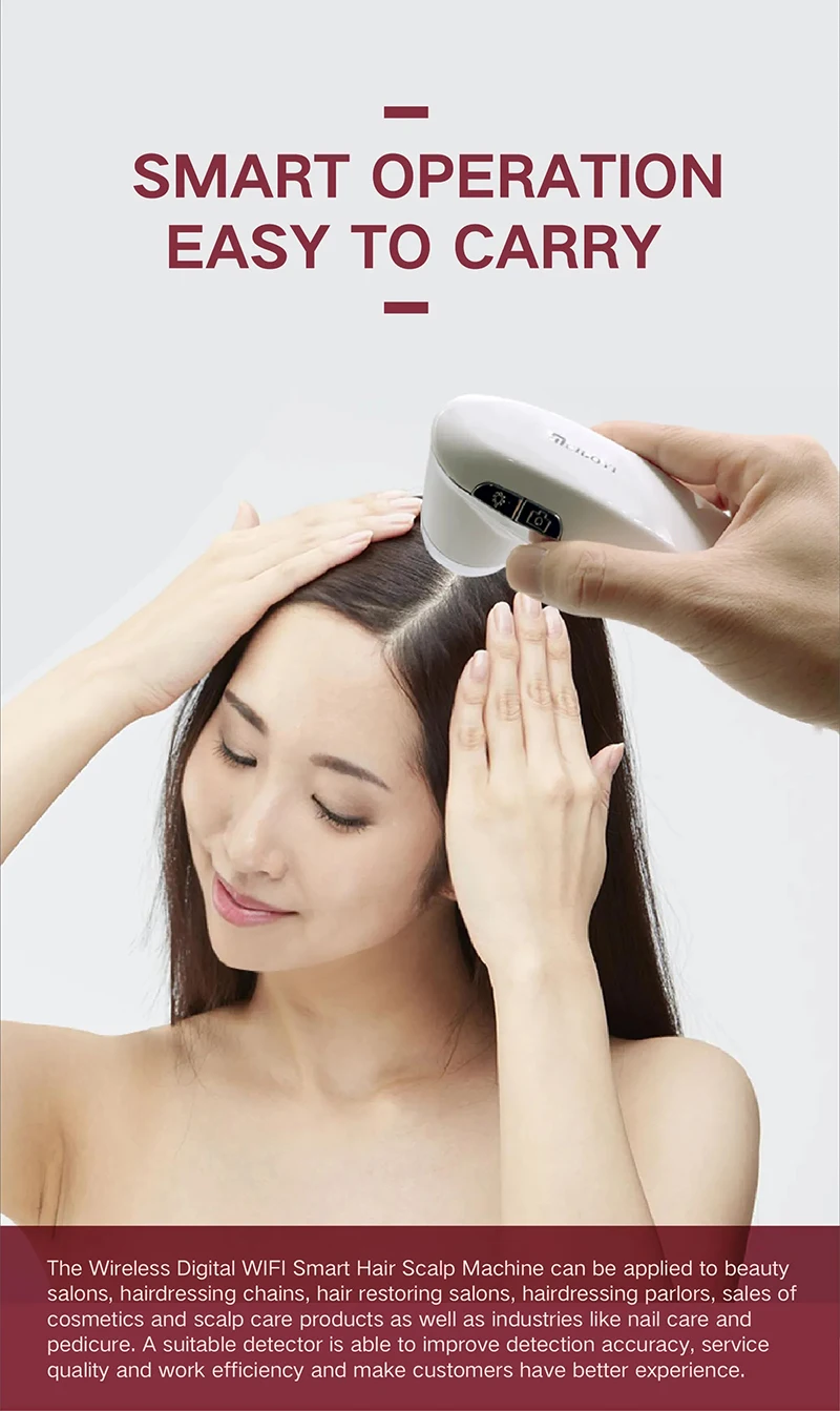 Wireless Digital Wifi Microscope Smart Hair Scalp Skin Analyzer Hair ...