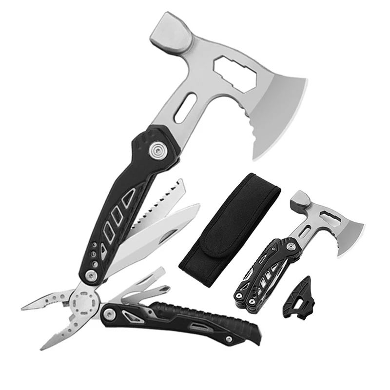 Survival-Axe-Multifunction-Fold-Pliers-Axe-15-in-1-MultiTool-Camping-Ax ...