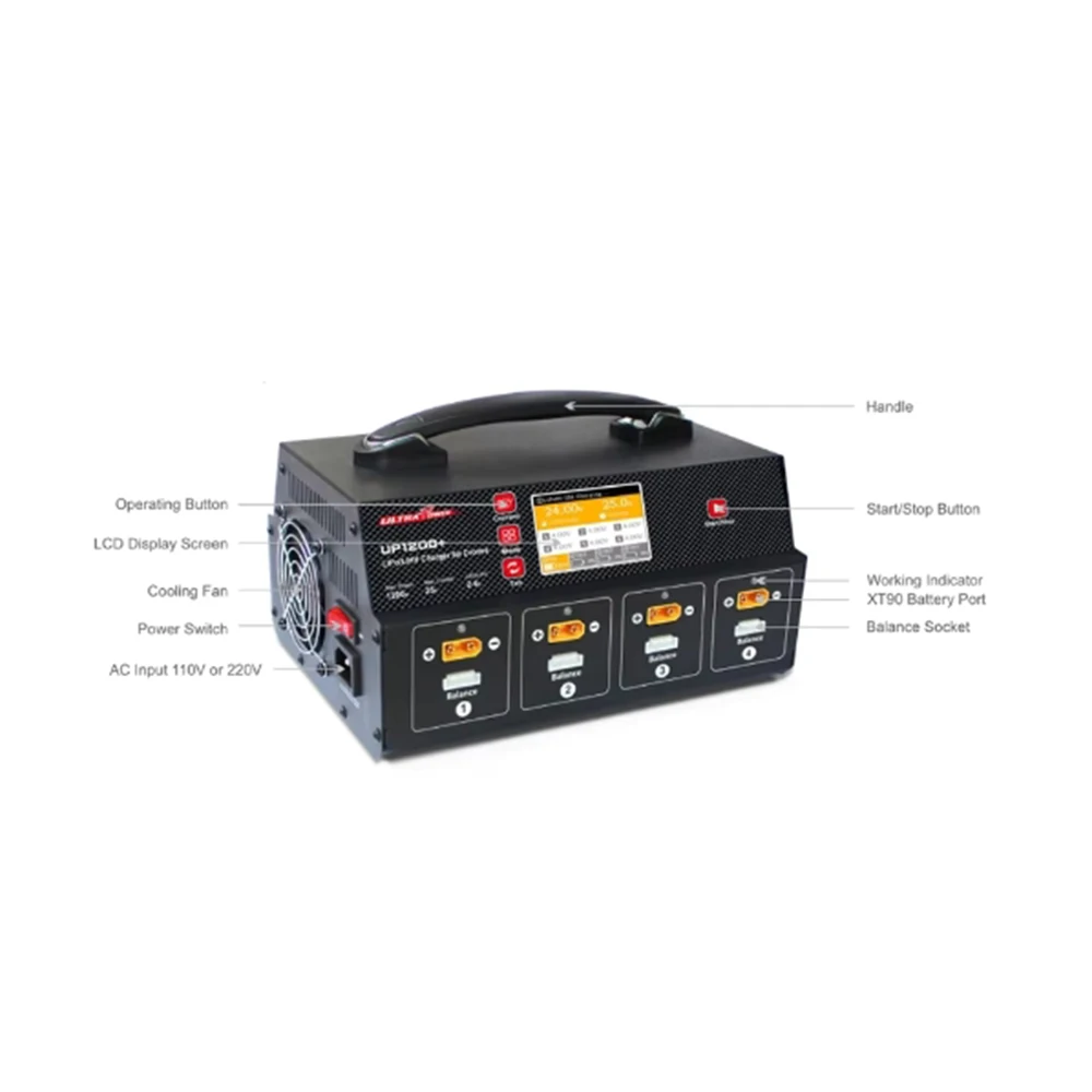 Ultra-Power-UP1200-25A-Fast-Balance-Charger-With-Display-Screen-For-8 ...