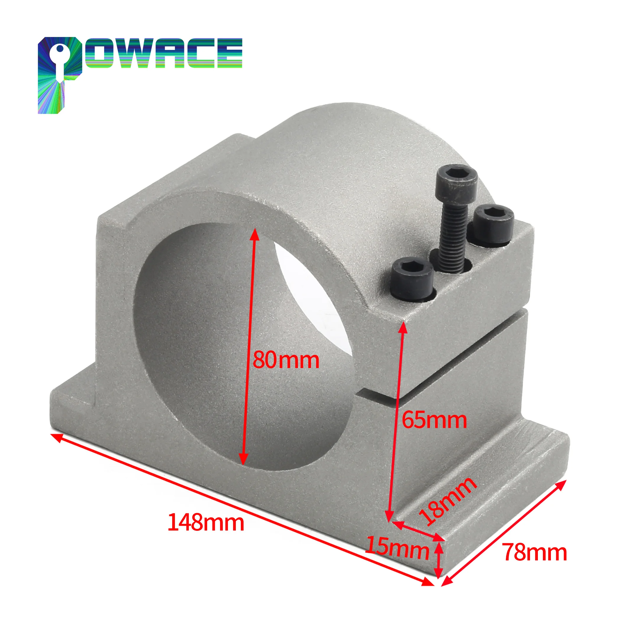 65mm-80mm-100mm-Cast-Aluminium-Spindle-Bracket-Clamp-Fixture-Holder ...