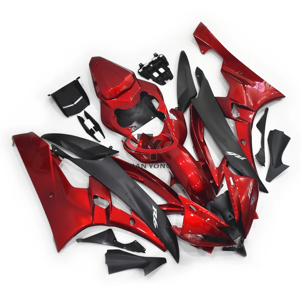 Wine red matte black classic color scheme Motorcycle For Yamaha YZF600 ...