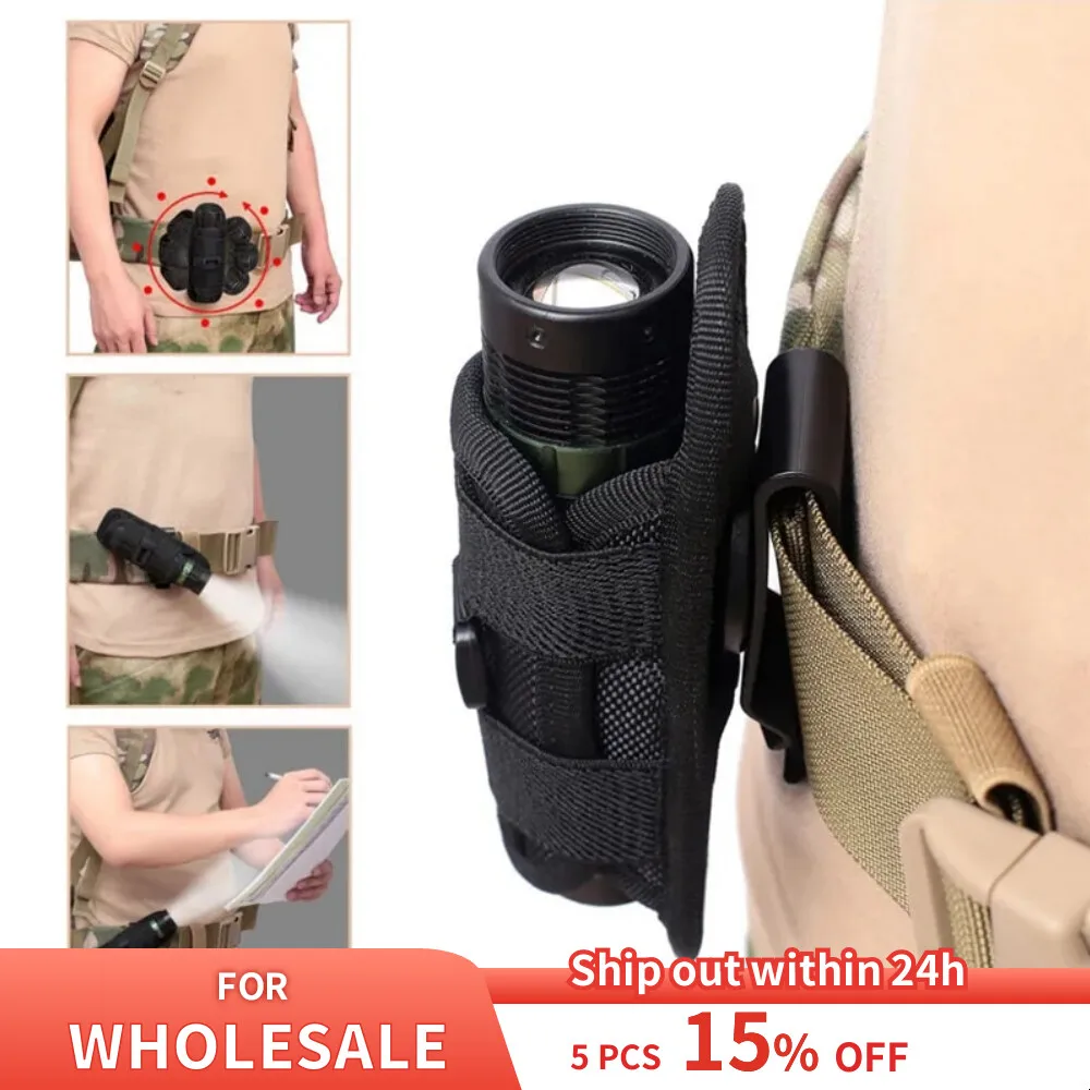 Tactical-Hunting-Molle-Nylon-Flashlight-Pouch-360-Degrees-Rotatable ...