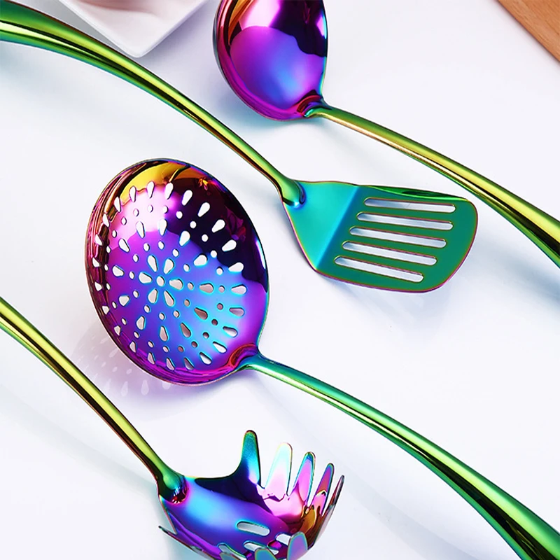 4-PCS-Soup-Spoon-Pot-Shovel-Fried-Shovel-Powder-Leaky-Spoon-Stainless ...