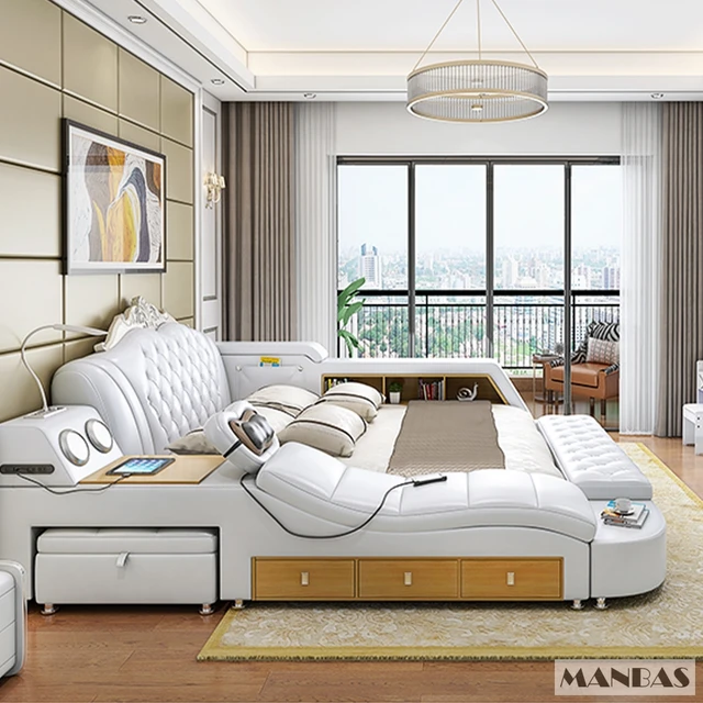 MINGDIBAO Ultimate Bed Frame Tech Smart Multifunctional Bed with ...