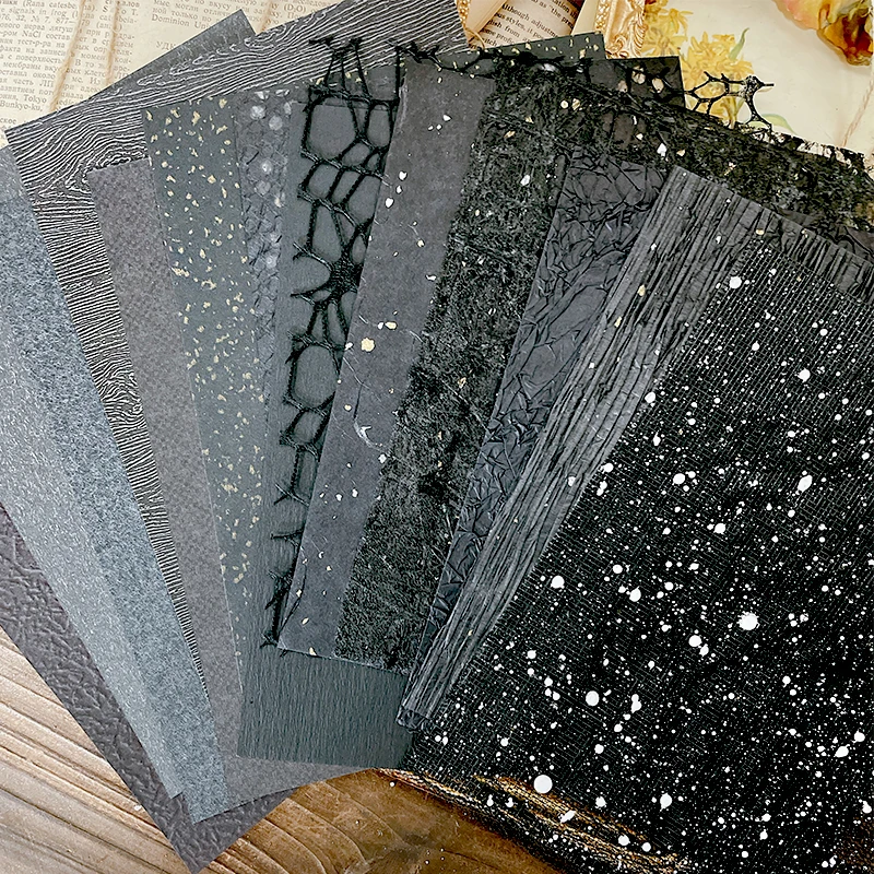 Panalisacraft 15sheets A5 Black Hollow tissue paper texture paper Fancy ...
