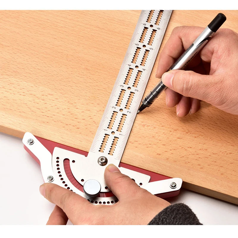 Woodworker Edge Rule Metric&Imperial Angle Marking Ruler Hand Tool for ...