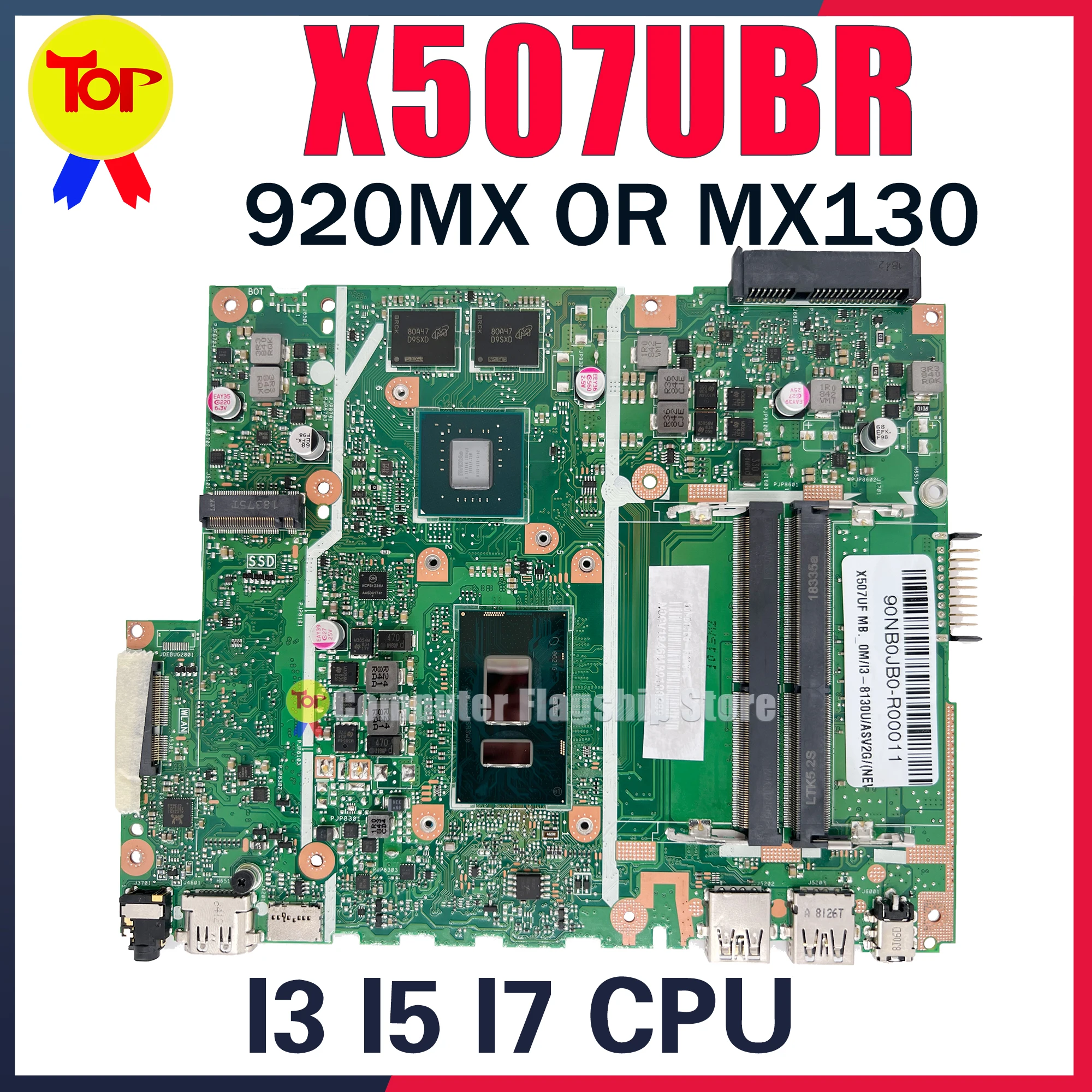 X507ubr Laptop Motherboard For Asus X507ub X507uf X507u X507ua X507uar ...