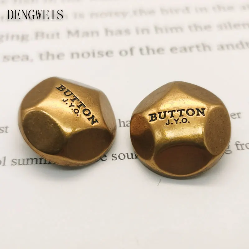 6pcs-16mm-23mm-Vintage-Gold-Metal-Buttons-for-Clothing-Shirts-Coat-DIY ...