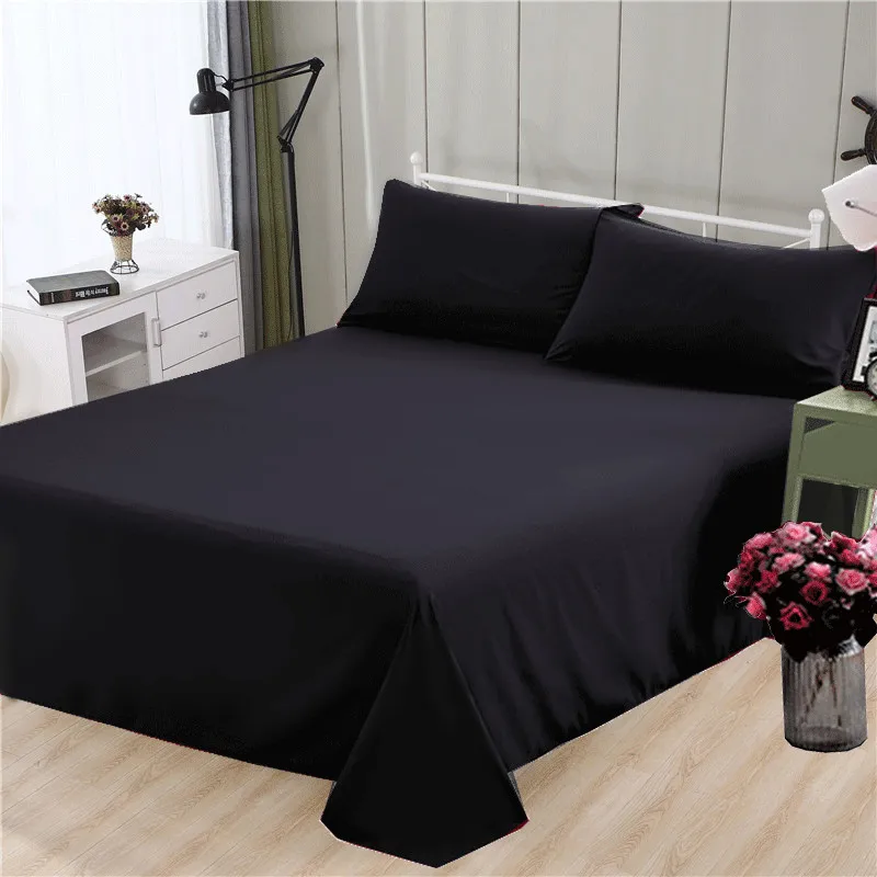 Spring-Summer-Autumn-1Pc-100-Polyester-Flat-Sheet-Solid-Color-High ...